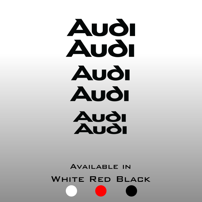 Audi Writing Brake Caliper Decal Stickers – Cloak Motorsports