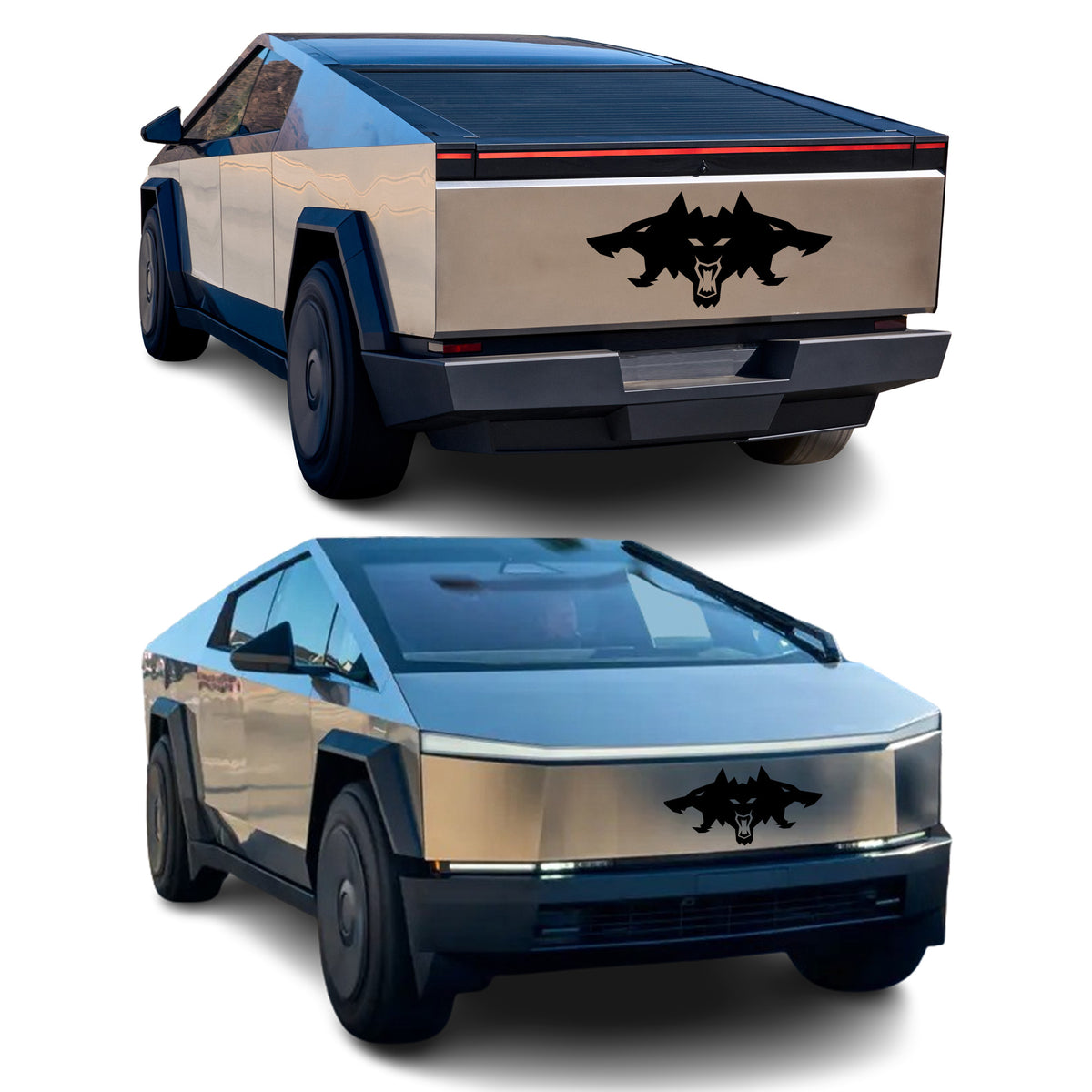 CyberBeast Tesla Cybertruck Tailgate, Front & Sides Vinyl Tesla Decal ...