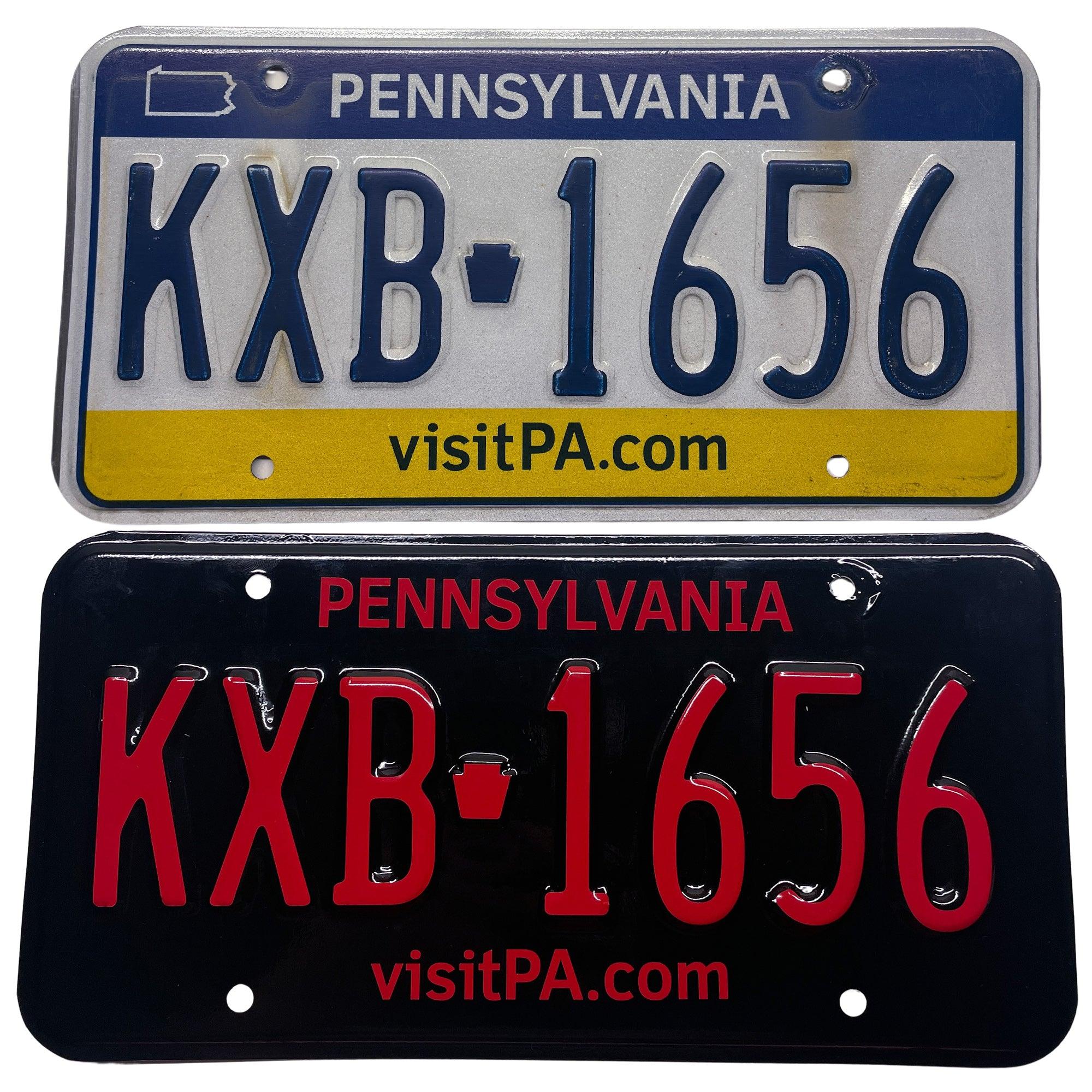 Pennsylvania PA License Plate Wrap - Black and White - Black and Yellow ...