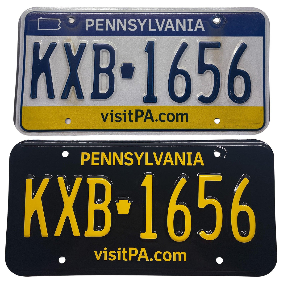 Pennsylvania PA License Plate Wrap - Black and White - Black and Yellow ...
